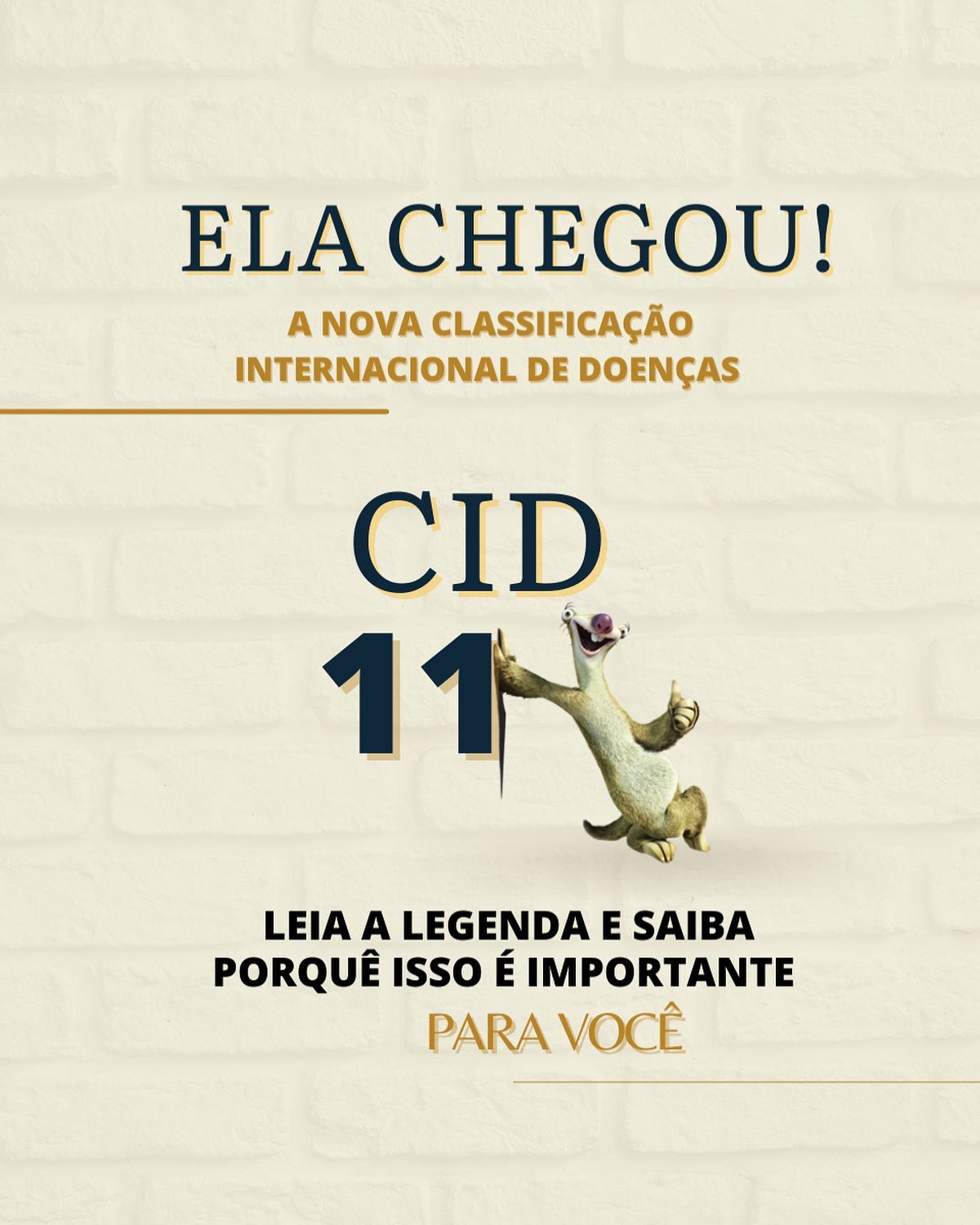 Com a nova classificação (cid 11) temos mais 55 mil códigos de doenças ...